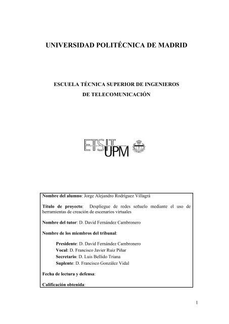 UNIVERSIDAD POLITÃ CNICA DE MADRID - VNX