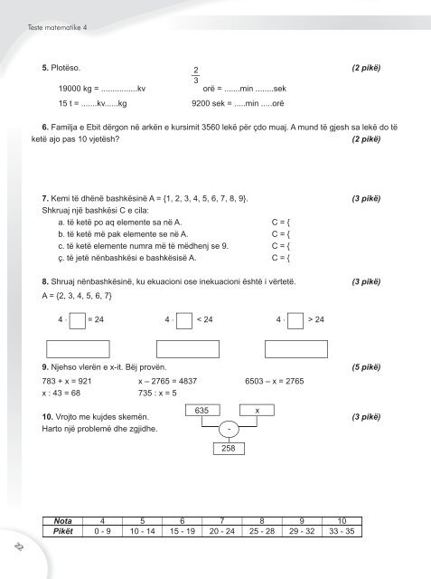 Teste matematike 4 5. Plo