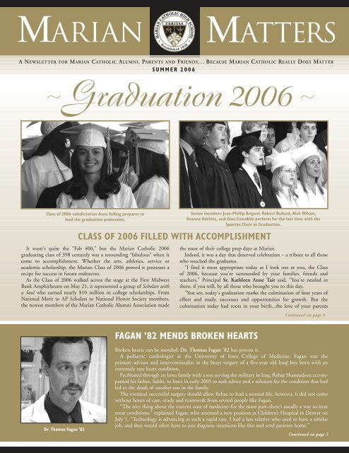 Graduation 2006~ - Marian Catholic High School