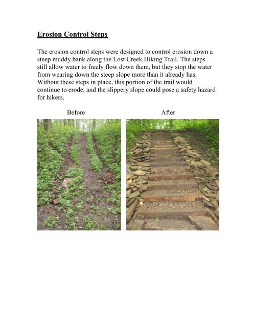 Erosion Control Steps - Fillmore Soil and Water Conservation District