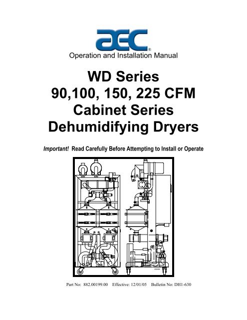 WD Series 90,100, 150, 225 CFM Cabinet Series ... - AEC