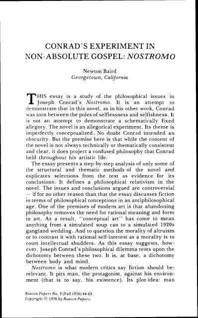 nostromo - Reason Papers