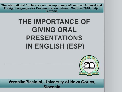 the importance of giving oral presentations in english