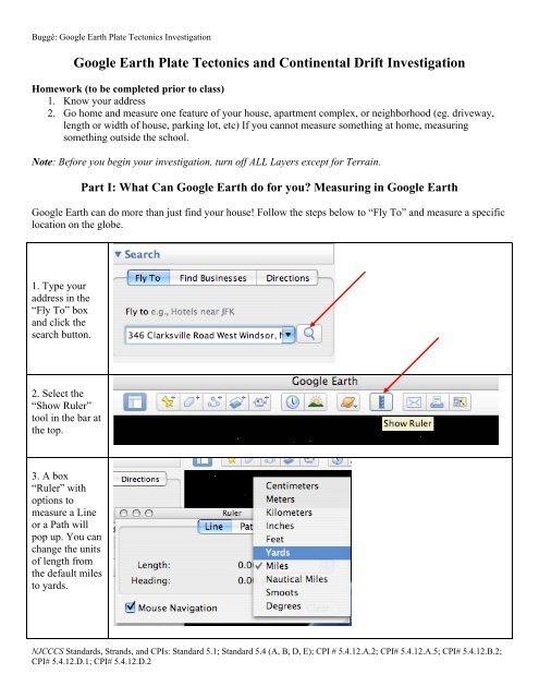 Google Earth Plate Tectonics and Continental Drift Investigation