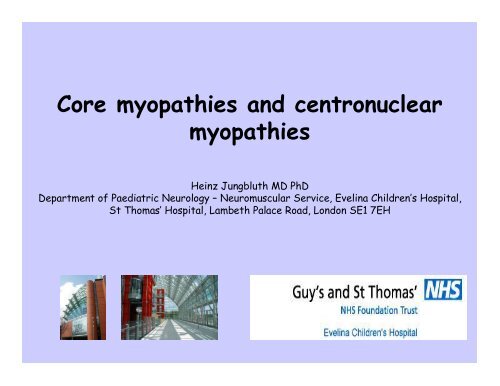 Core myopathies and centronuclear myopathies - Myotubular Trust