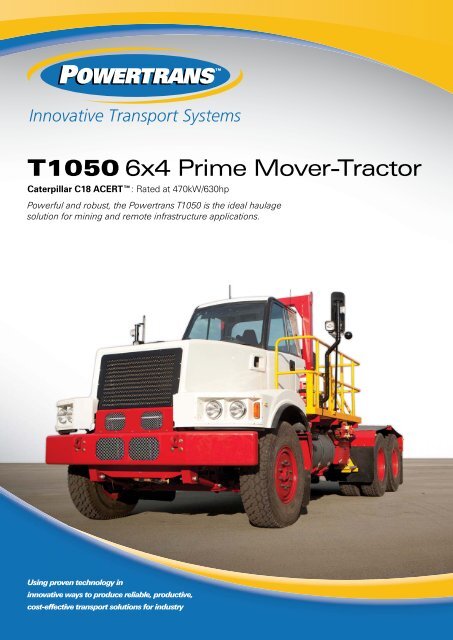 T1050 6x4 Prime Mover-Tractor - Powertrans