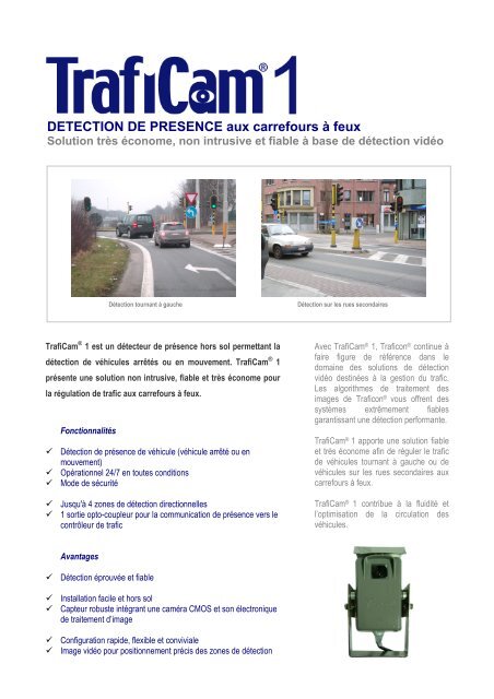DETECTION DE PRESENCE aux carrefours Ã feux - Traficon