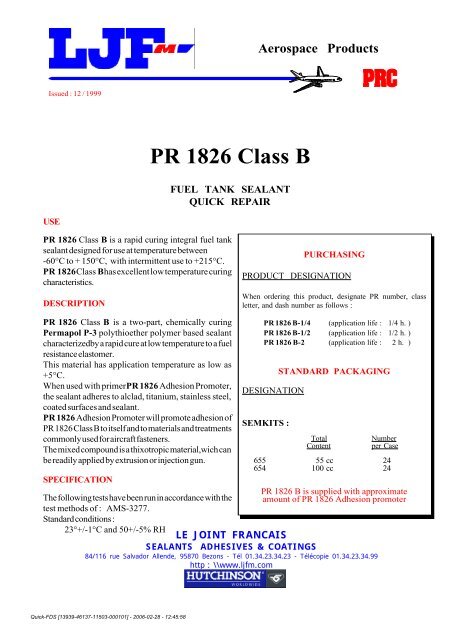 PR 1826 Class B