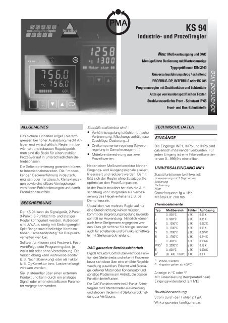 KS 94 - PMA Prozeß- und Maschinen-Automation GmbH