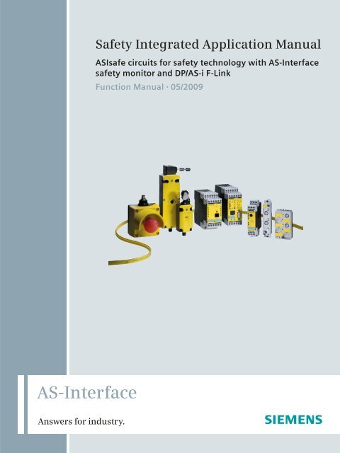 Function Manual ASIsafe SIAM - Siemens Industry, Inc.