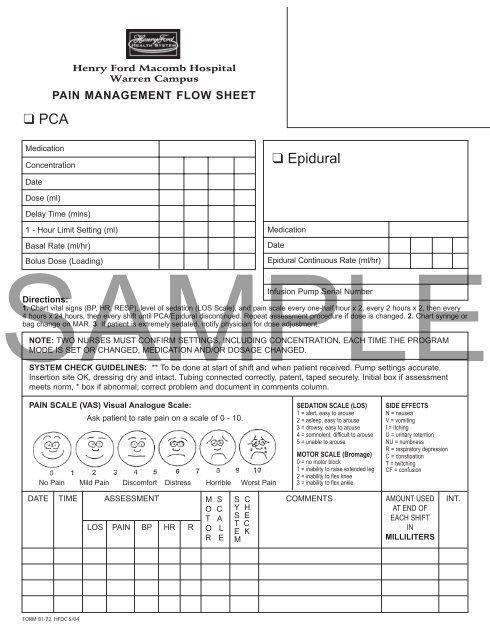 Epidural Information Sheet