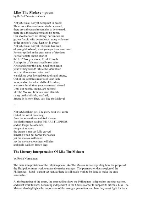 Exle Of Indigenous Poem In The Philippines - Infoupdate.org