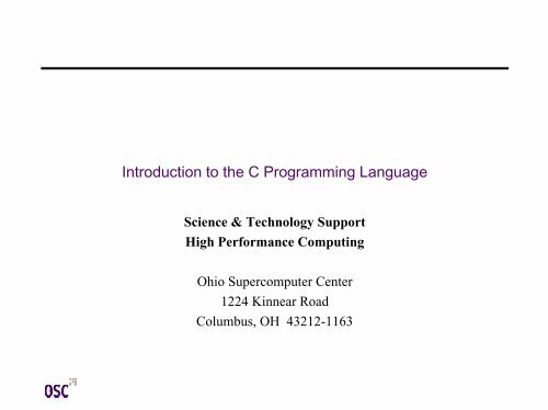 Introduction To The C Programming Language 7824