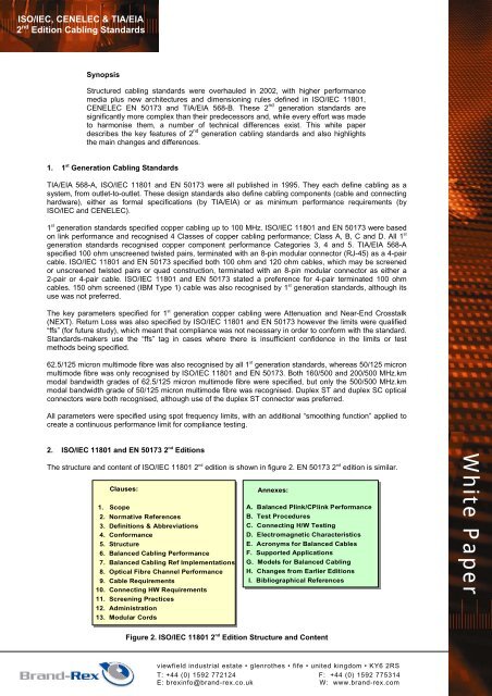 2nd Edition Cabling Standards - NBM Distribution Limited
