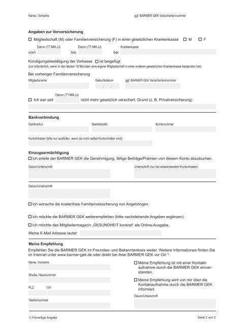 Antrag Auf Kombileistung Barmer – KHLJE
