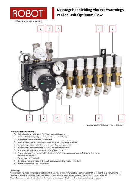Optimum Flow verdeelunit - Robot Vloerverwarming