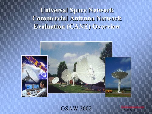 Universal Space Network Commercial Antenna Network Evaluation ...