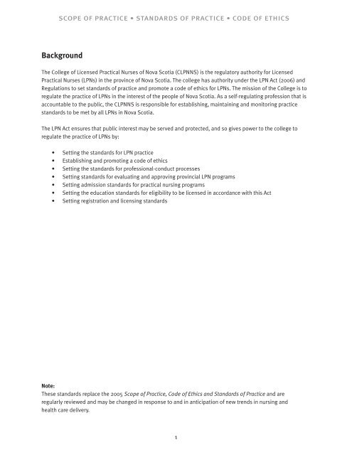 Scope Of Practice • Sta