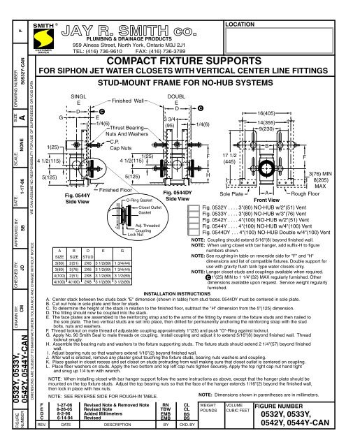 0532Y Support - Jay R. Smith MFG Co.