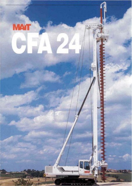 Mait CFA24 CFA piling rig spec sheet - AGD Equipment