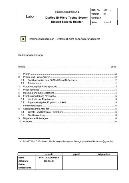 DiaMed ID-Micro Typing System DiaMed Saxo ID-Reader