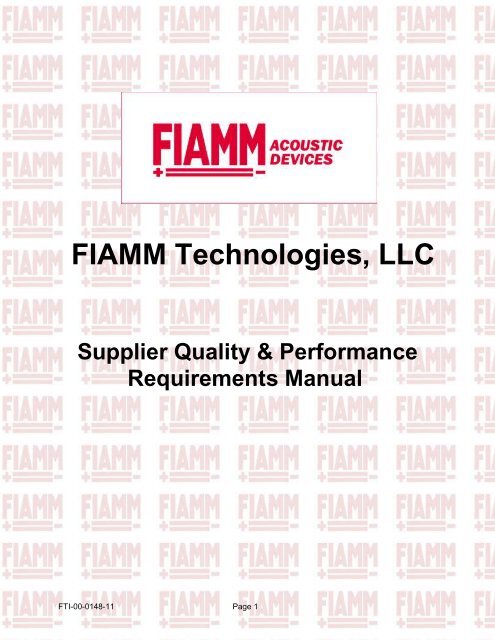 FIAMM Technologies, LLC