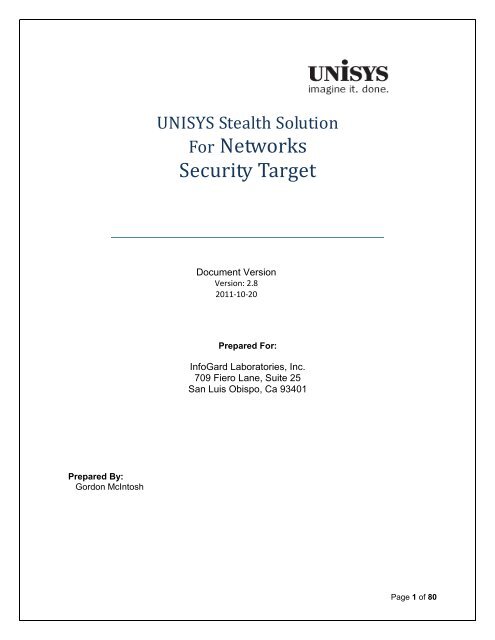 Security Target Common Criteria Evaluation And Validation Scheme