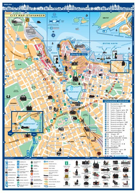 City Map of Stavanger - English Edition - Stavanger Guide Maps