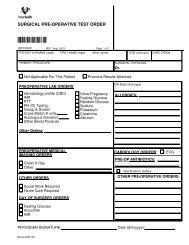 SURGICAL BOOKING FORM Dr - Physician
