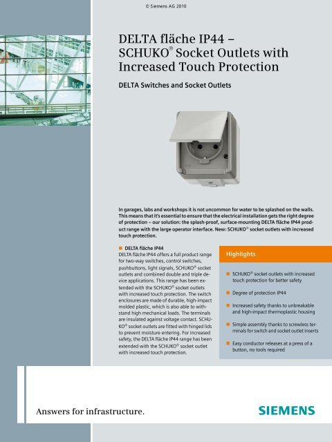 DELTA Switches and Socket Outlets - Siemens
