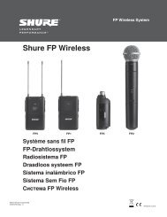Shure FP Wireless Frequency Compatibility Chart