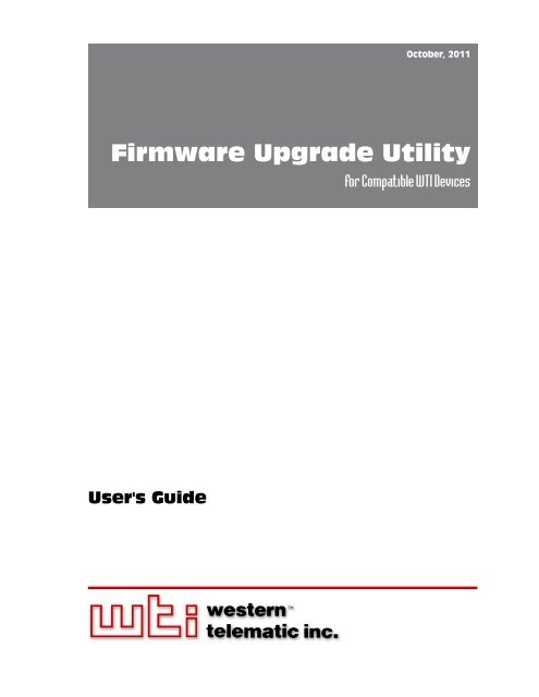 Firmware Upgrade Utility - WTI