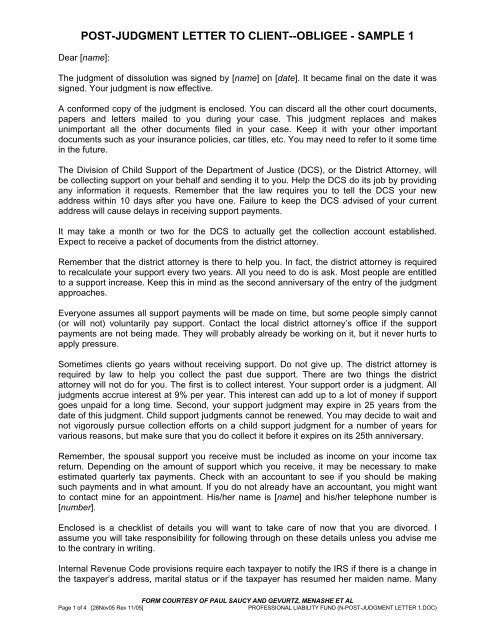 N-Post-Judgment Letter 1 - Professional Liability Fund