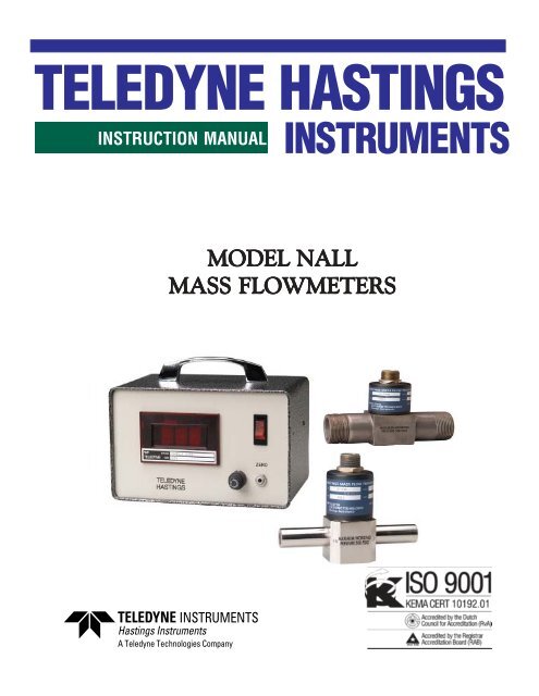 Nall Mass Flow Meters - Teledyne Hastings Instruments