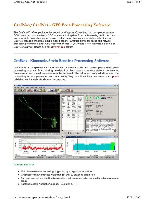 GrafNav/GrafNet - GPS Post-Processing Software - NovAtel Inc.