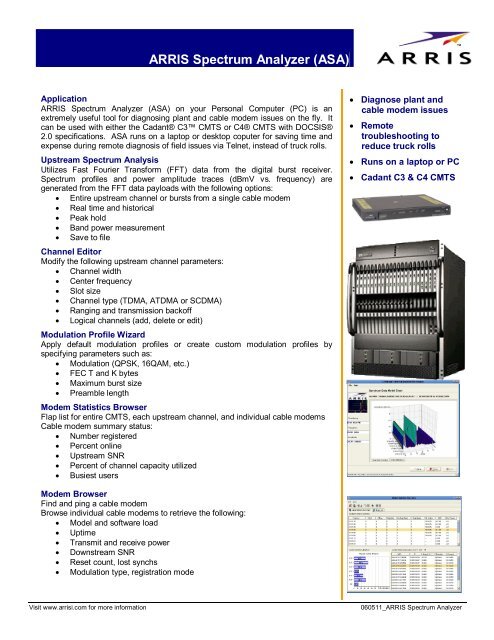 ARRIS Spectrum Analyzer (ASA) - HFC Technics