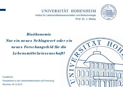 Prof. Dr. Jochen Weiss - FoodDACH