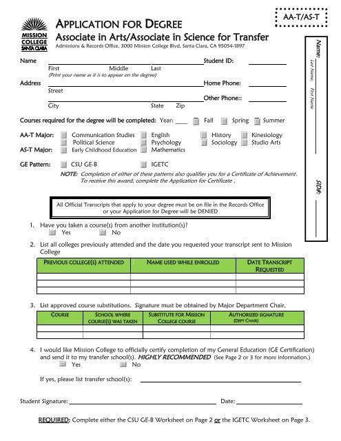 Transfer (AA-T/AS-T) - Mission College