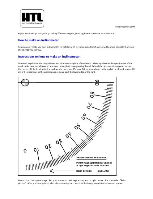 How to make an Inclinometer - Dish TV Technologies