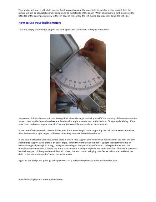 How to make an Inclinometer - Dish TV Technologies