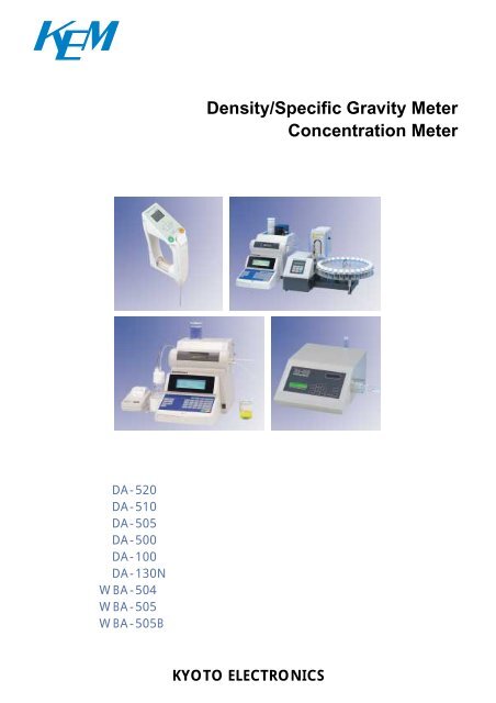 Density/Specific Gravity Meter Concentration Meter