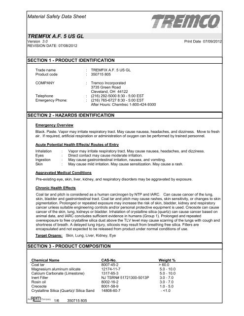 TREMFIX A.F. 5 US GL - Tremco Roofing