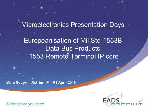 1553 Databus ASICs and IP Core - Microelectronics - ESA