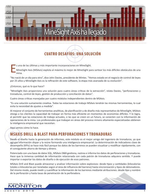 MineSight Axis ha llegado
