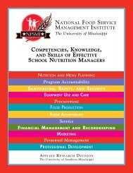 nfsmi resource guide - National Food Service Management Institute