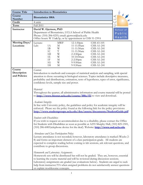 Download Ucla Biostatistics