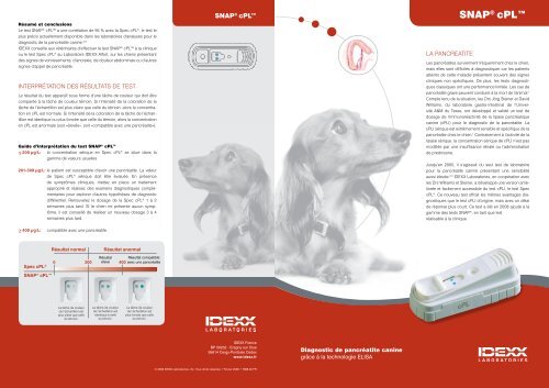 SNAP cPL Brochure - Idexx