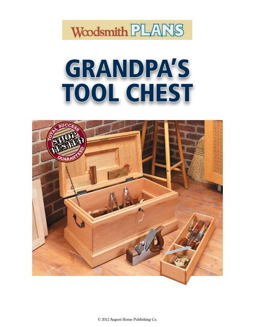 Grandpa's tool chest - Woodsmith Shop