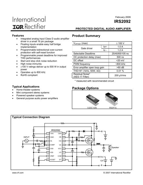 IRS2092 - International Rectifier