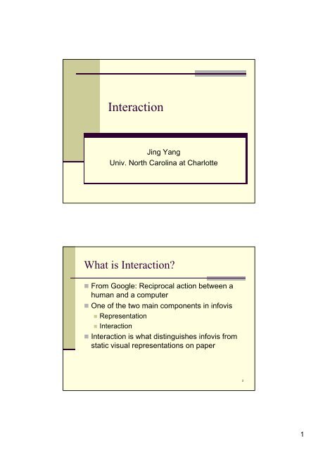Slides - Interaction